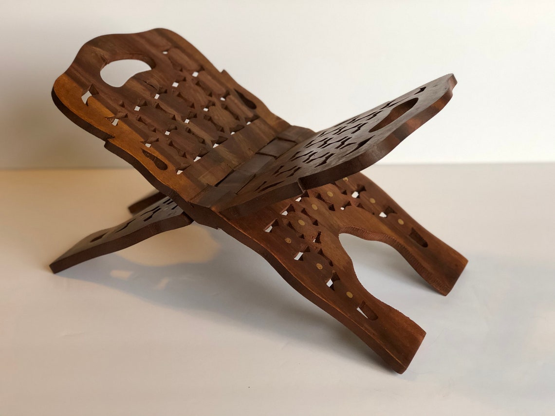 Wooden Quran Folding Standrahelholder Book حامل قرآن خشبي Etsy Norway