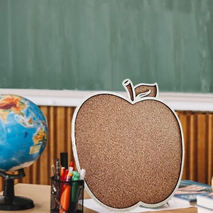 Teacher Appreciation Apple Cork Pin Board With Frame Classroom Vision ...