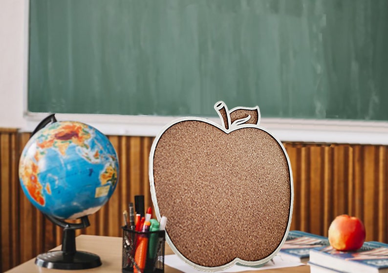 Teacher Appreciation Apple Cork Pin Board With Frame Classroom Vision ...
