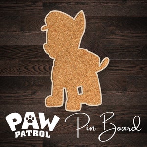 PAW Patrol Cork Pin Board With Frame Chase Design - Etsy
