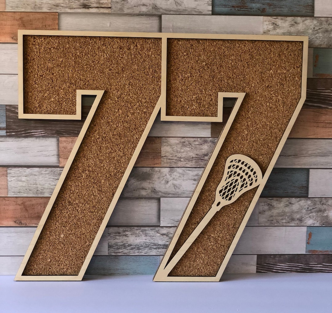 Lacross Jersey Number Cork Pinboard | Cooperstown Pin | Sign | Team ...