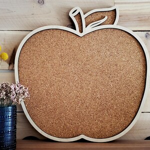 Teacher Appreciation Apple Cork Pin Board With Frame Classroom Vision ...