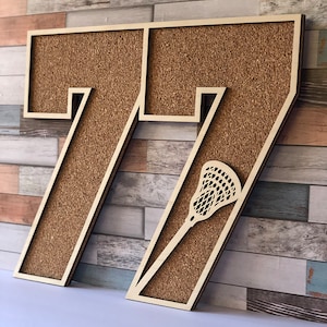 Sports Number Cork Cooperstown Pinboard Sign Team Award Display - Etsy