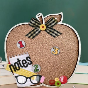 Teacher Appreciation Apple Cork Pin Board With Frame Classroom Vision ...