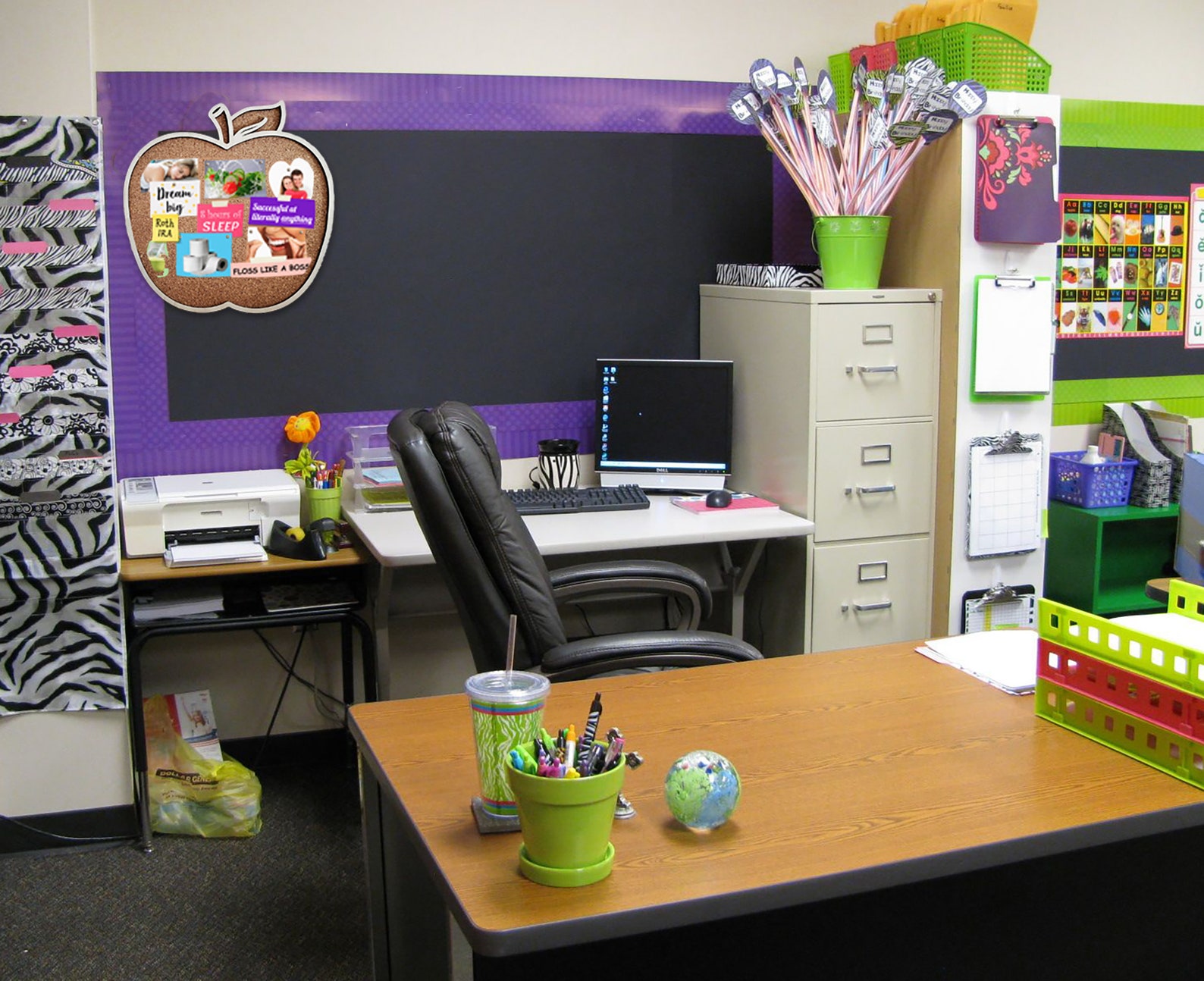 Teacher Appreciation Apple Cork Pin Board With Frame Classroom Vision ...