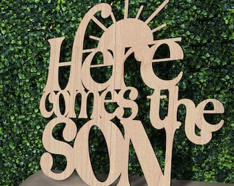 Here Comes the Son Acrylic Sign, Here Comes the Son Decor, Baby Shower ...