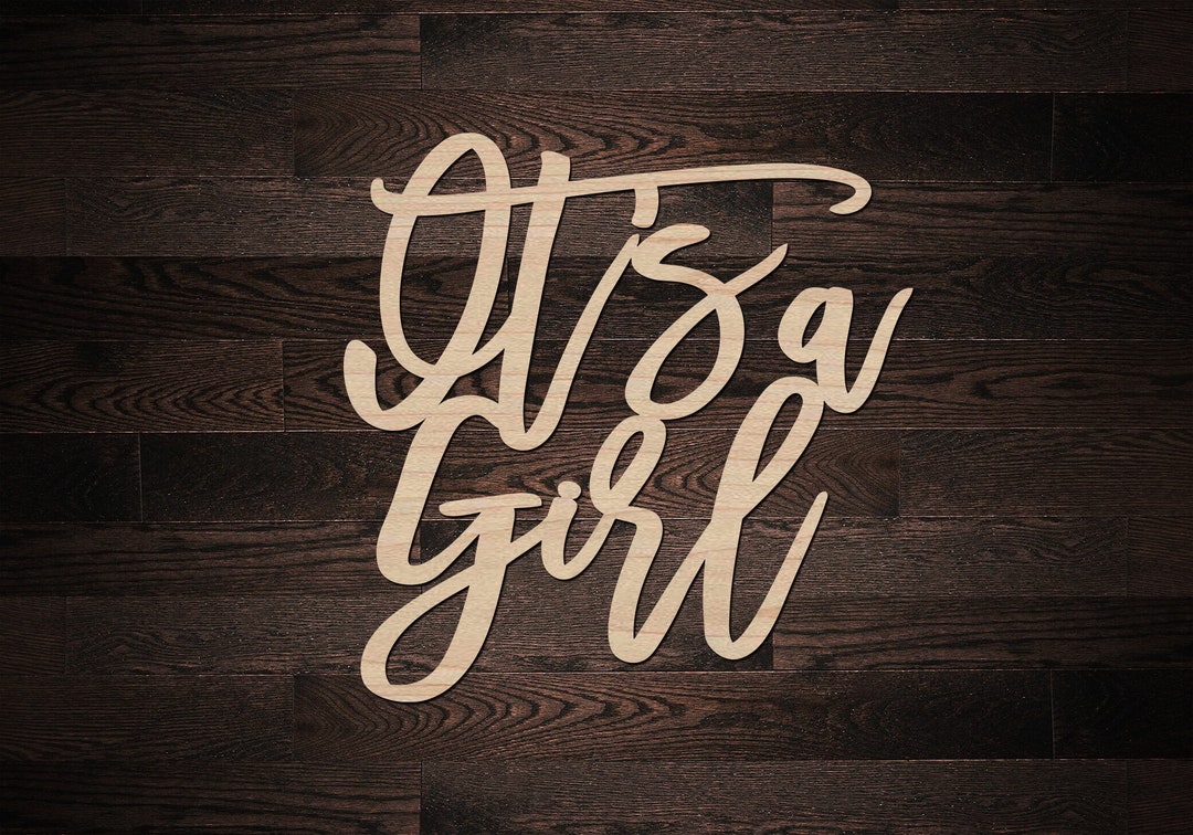 It's A Girl Wood Sign | Baby Shower Decor | Party Backdrop | Large ...