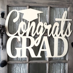 Congrats GRAD | Custom Graduation Sign Custom Congrats Grad Sign Class ...