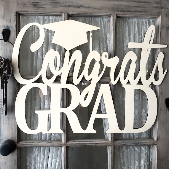 Congrats GRAD Custom Graduation Sign Custom Congrats Grad | Etsy