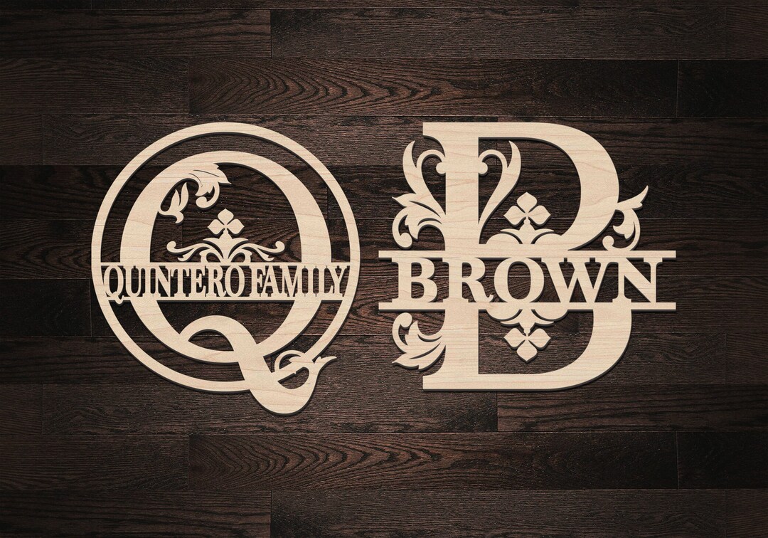 Monogram Name Cutouts | Family Name | Established Name/date - Etsy