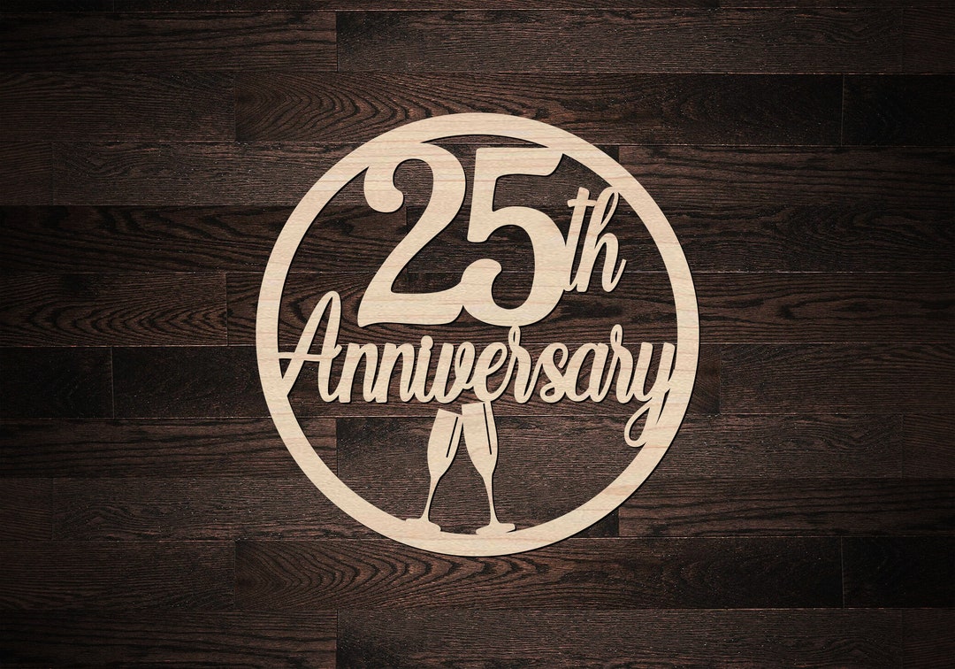 25th Anniversary | Wooden Backdrop Sign | Photo Prop | Keepsake - Etsy