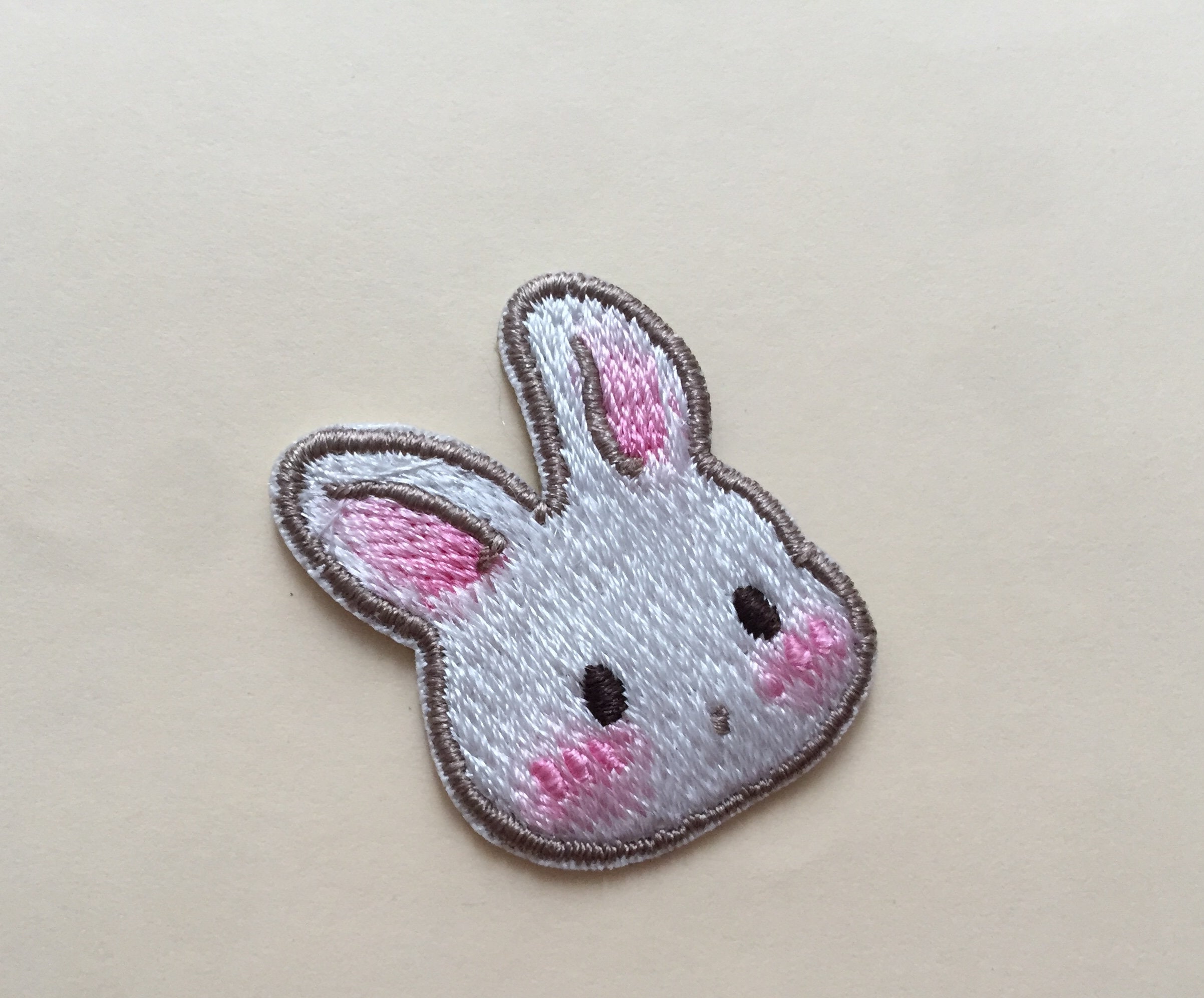 Bunny Embroidered Appliqué Patch: Self-adhesive Sew on Easter Badge - Etsy