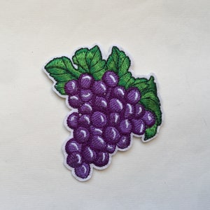 Grapes Fruits Iron on Sew on Full Embroidered Patch Appliqués Badge - Etsy