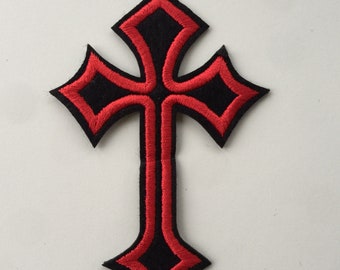 Iron on Cross Badge - Etsy