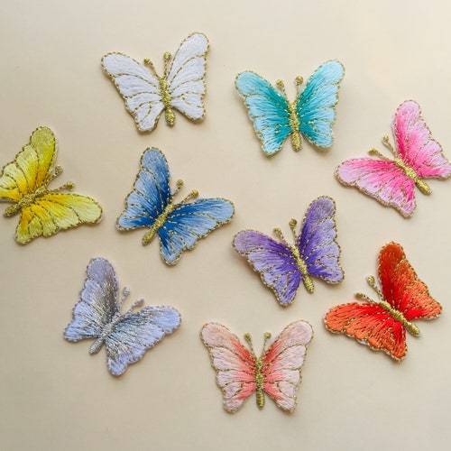 Embroidered Butterfly Patches Iron on Appliques - Etsy