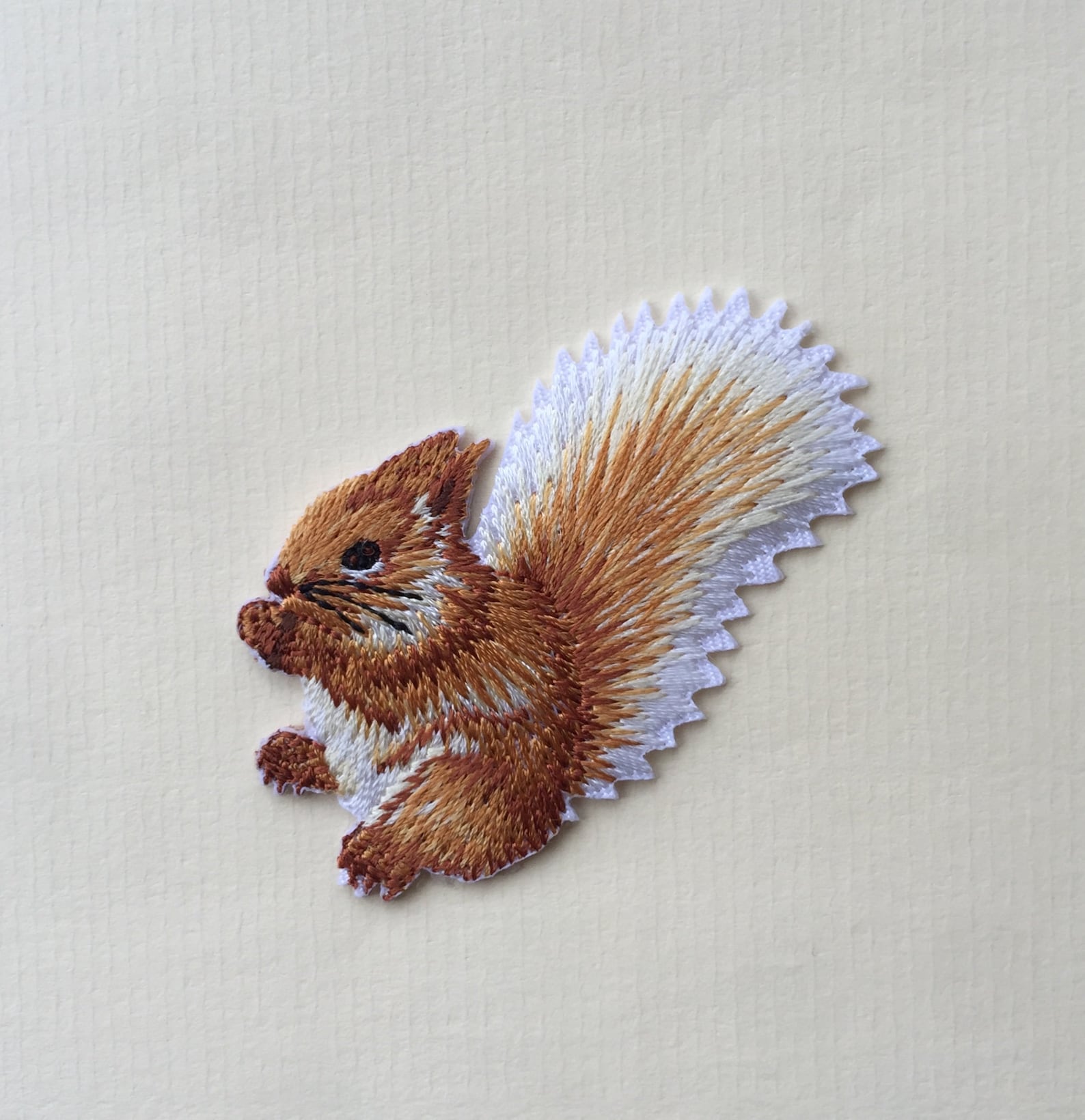 Squirrel Embroidered Patch, Iron/sew on Applique Badge - Etsy