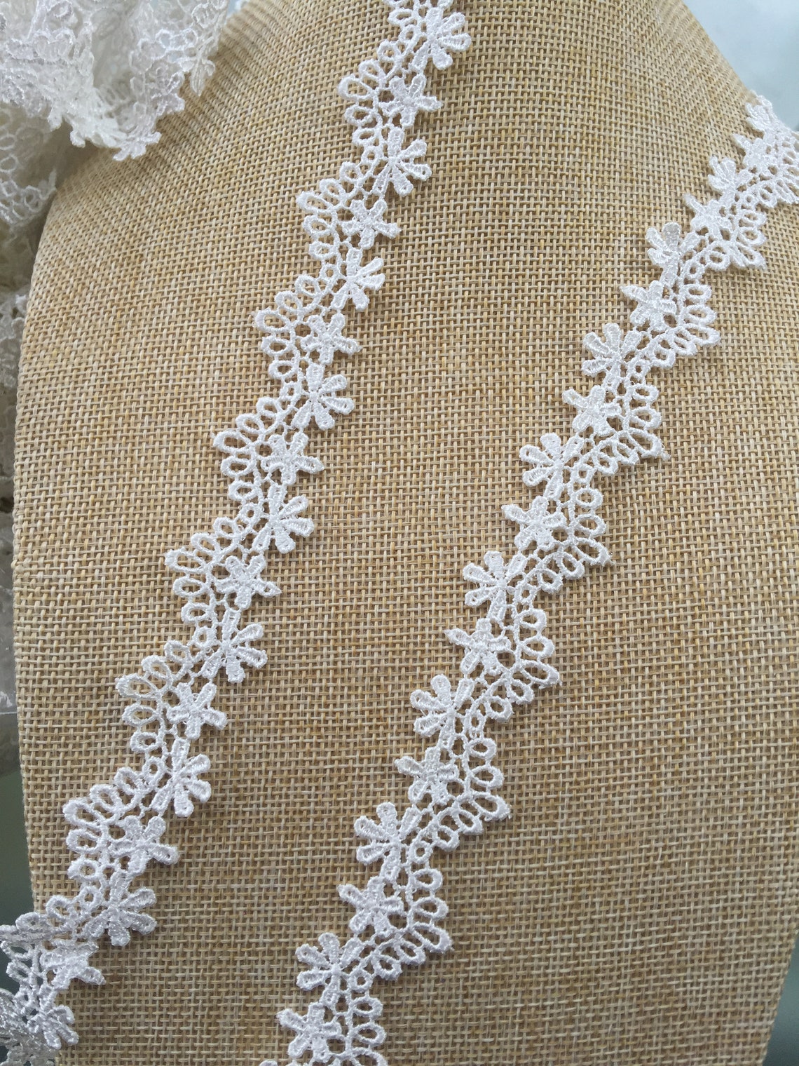 2 Meters Ivory Flower Crochet Lace Trim Dress Trimming Art Craft - Etsy