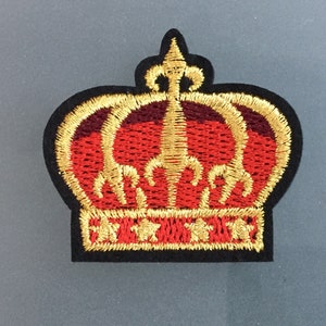 Crown Iron on Sew on Full Embroidered Patch Appliqués Badge - Etsy UK