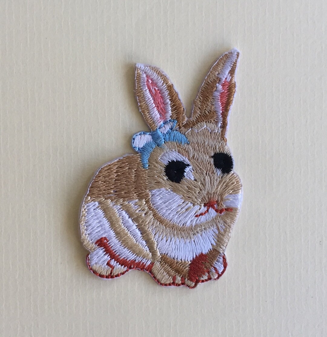 Rabbit Iron/ Sew on Full Embroidered Patch Appliqués Badge - Etsy