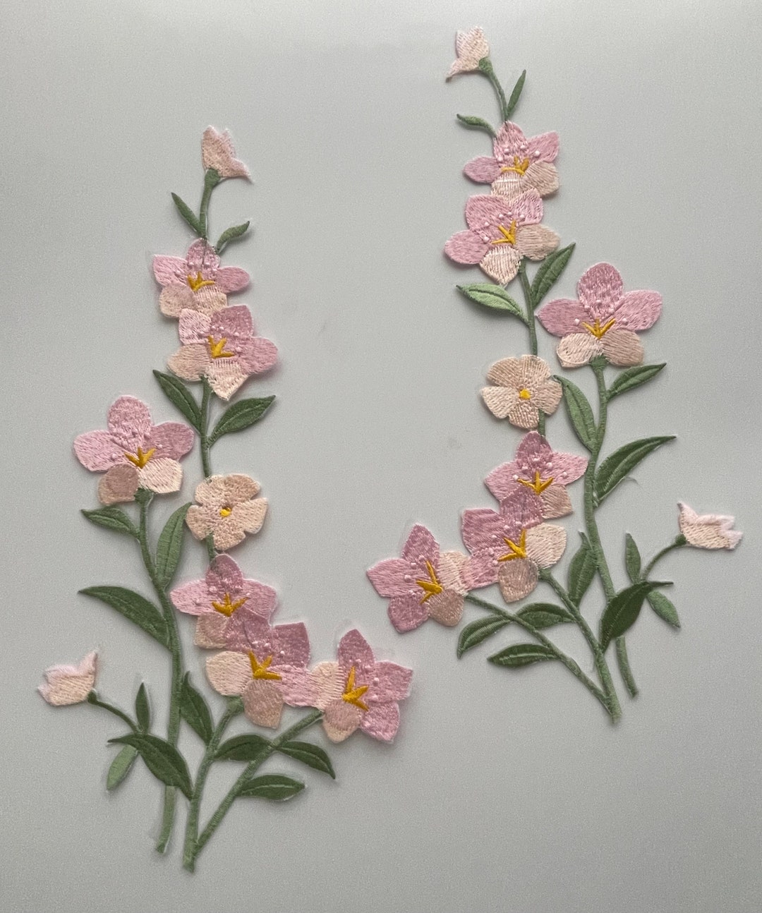 Large Flower Embroidered Appliqué Patch, Iron on Sew on Badge (24cm X ...