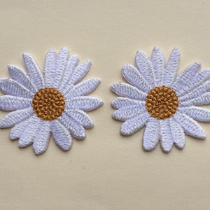 Set of 10 Daisy Flower Sew on Embroidered Patch Appliqués - Etsy