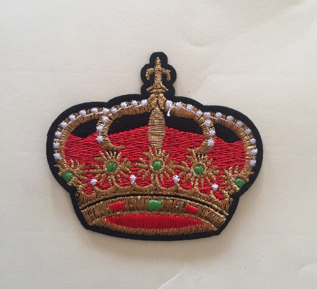 Royal Crown Red Iron on Sew on Embroidered Patch Appliqués Badge - Etsy