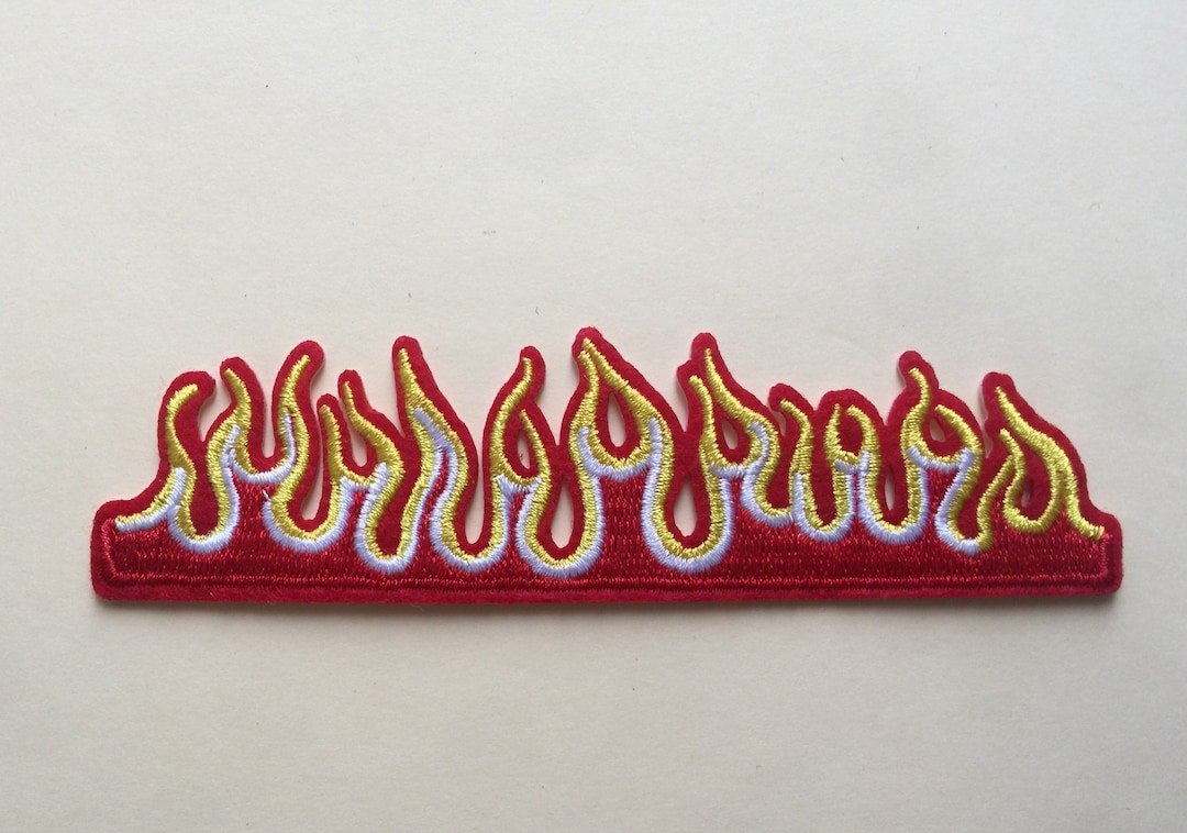 Fire Flames Iron on Sew on Full Embroidered Patch Appliqués Badge - Etsy
