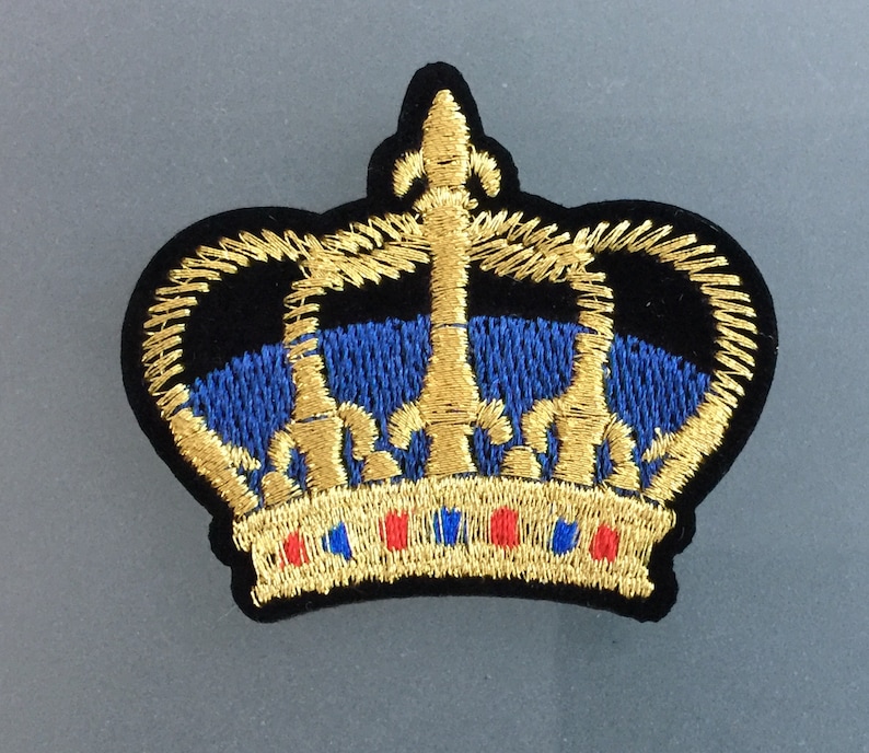 Crown Iron on Sew on Full Embroidered Patch Appliqués Badge - Etsy