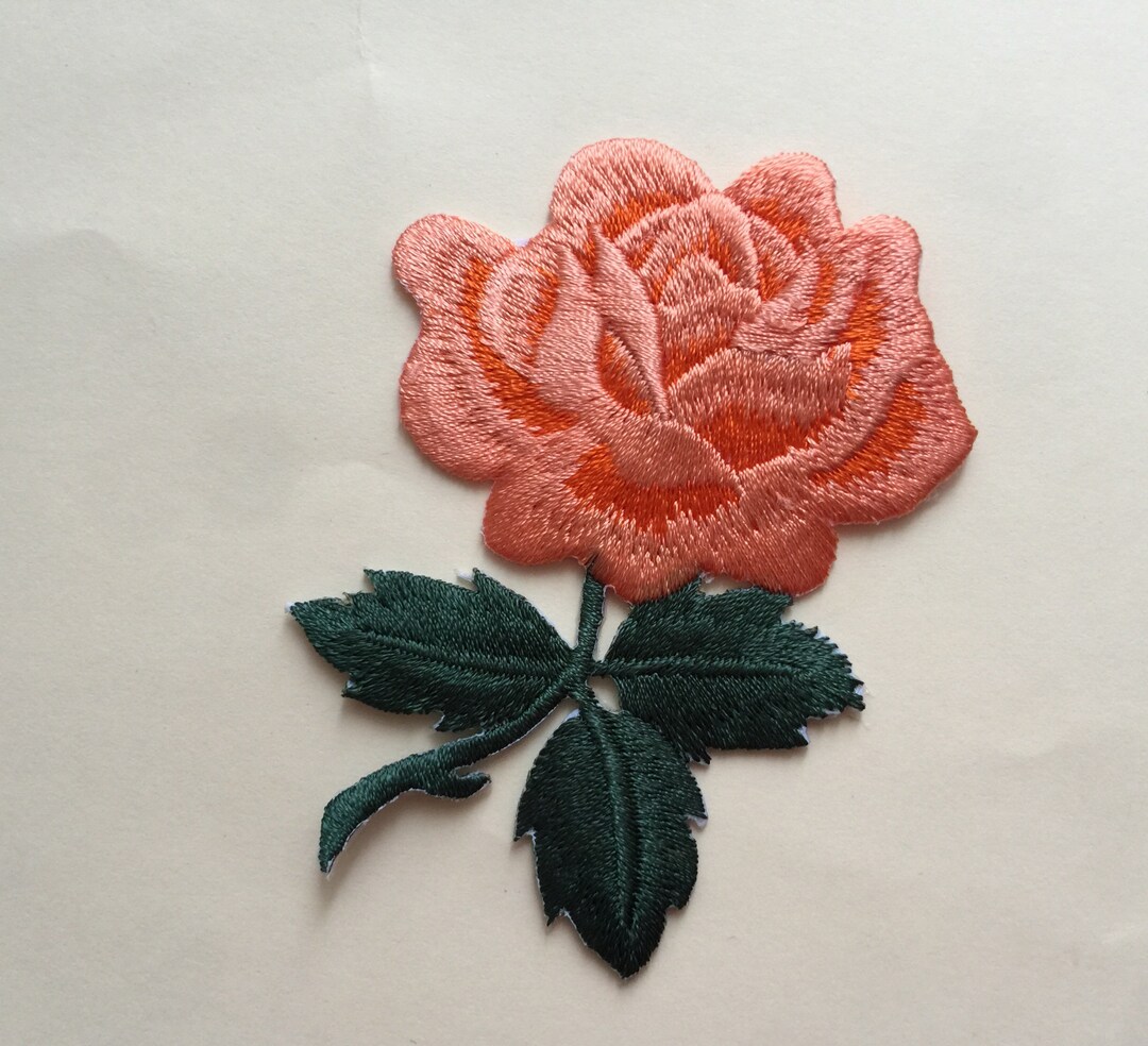 Rose Flower Iron on Sew on Embroidered Patch Appliqués Badge - Etsy