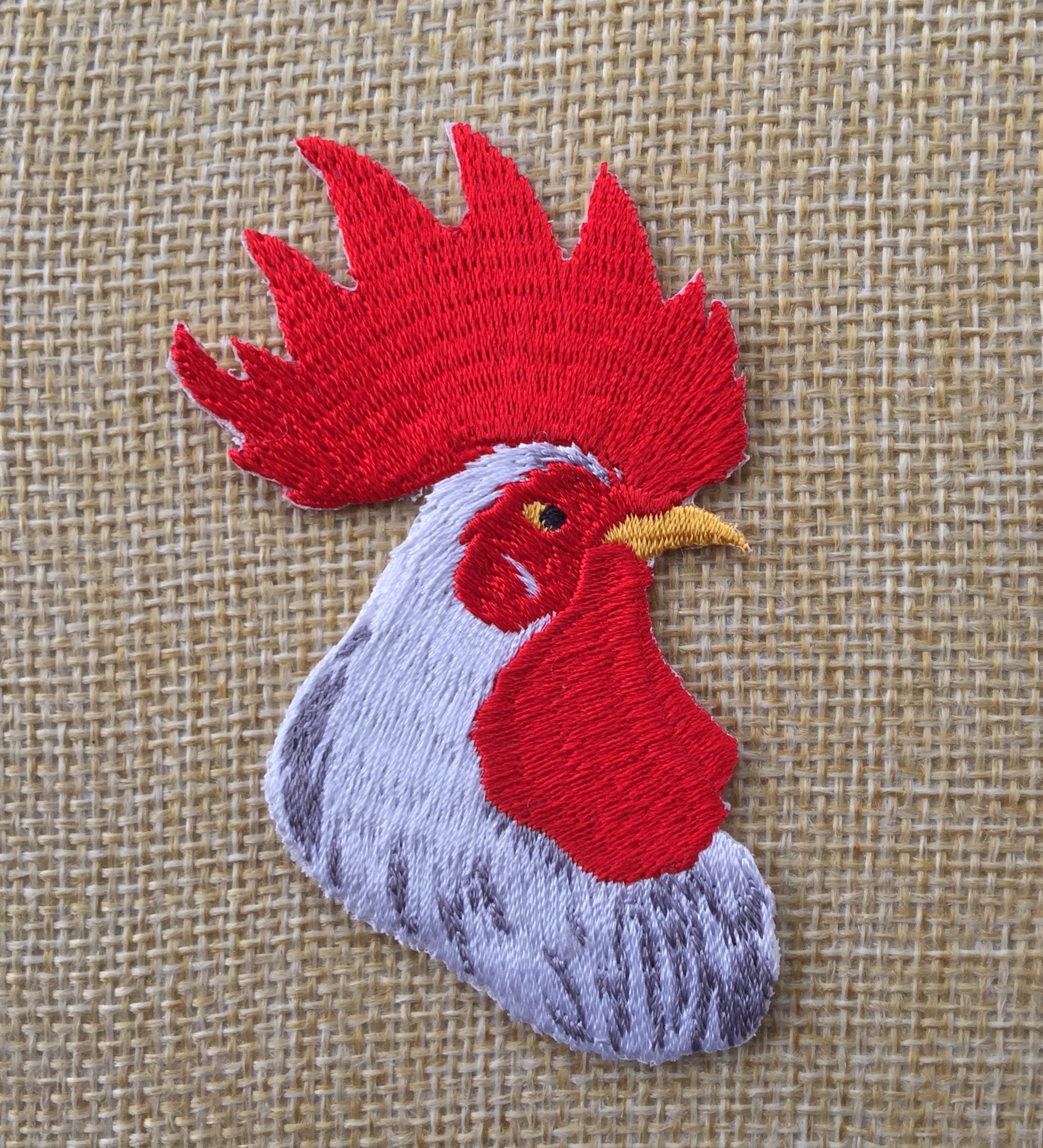 Set Of 2 Rooster Iron Sew On Embroidered Patch Appliqués Etsy Uk