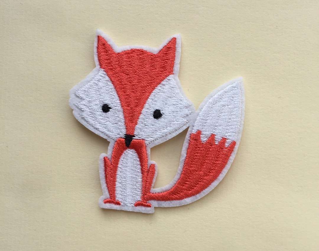 Orange Fox Iron on Sew on Full Embroidered Patch Appliqués Badge - Etsy