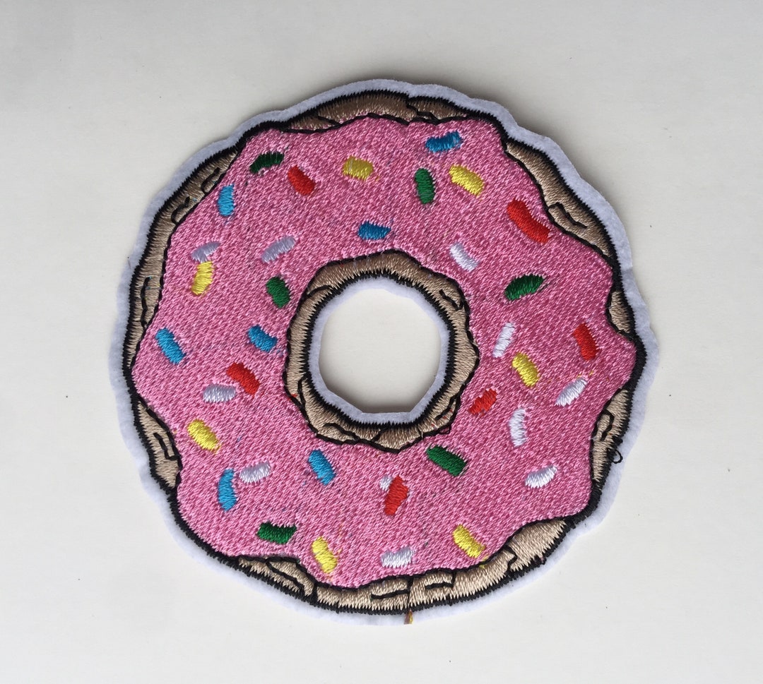 Large Doughnuts Donut Iron on Sew on Full Embroidered Patch Appliqués ...