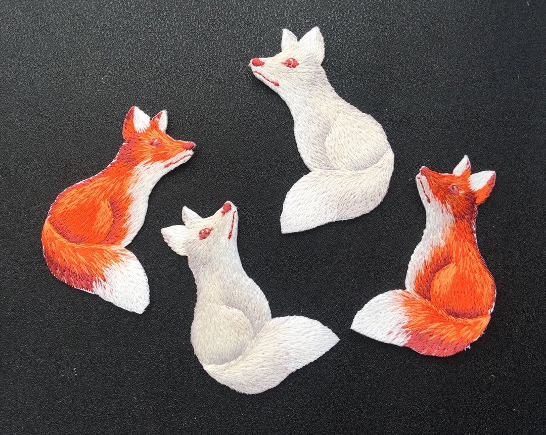 Fox Iron on Patch Sew on Full Embroidered Patch Appliqués Badge Fox ...