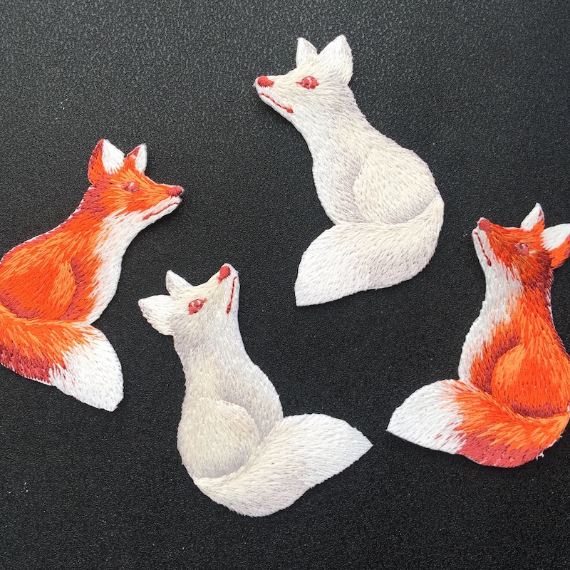 Embroidered Fox Patches - Etsy