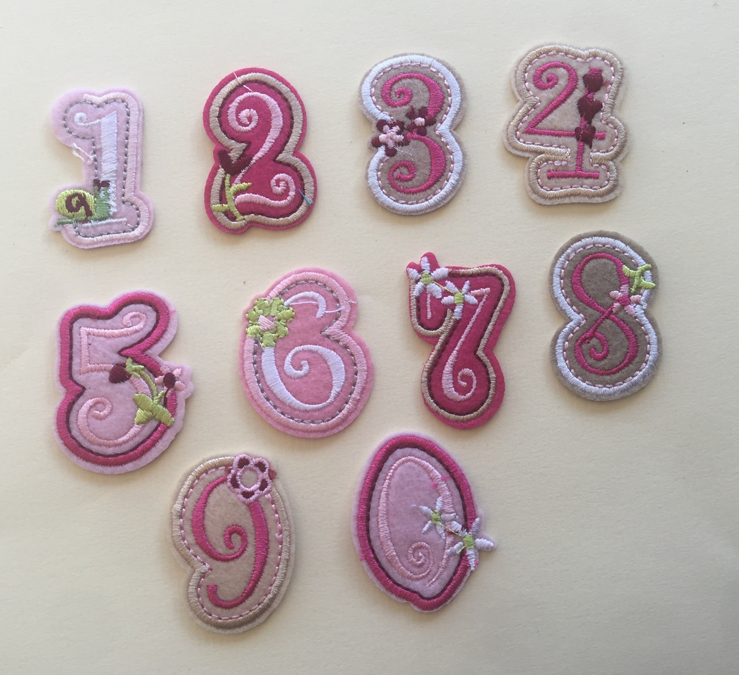 Numbers Iron/ Sew on Full Embroidered Patch Appliqués Badge - Etsy UK