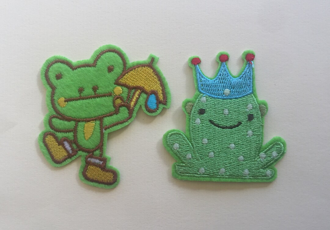 Set of 2 Frog Iron/ Sew on Full Embroidered Patch Appliqués Badge - Etsy