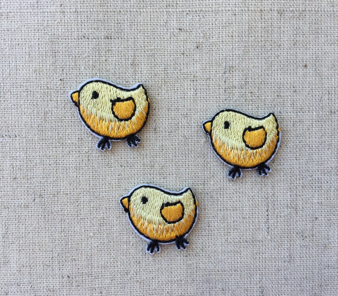 Mini Chicken Chick Iron-on Sew on Embroidered Patch Appliqués - Set of ...