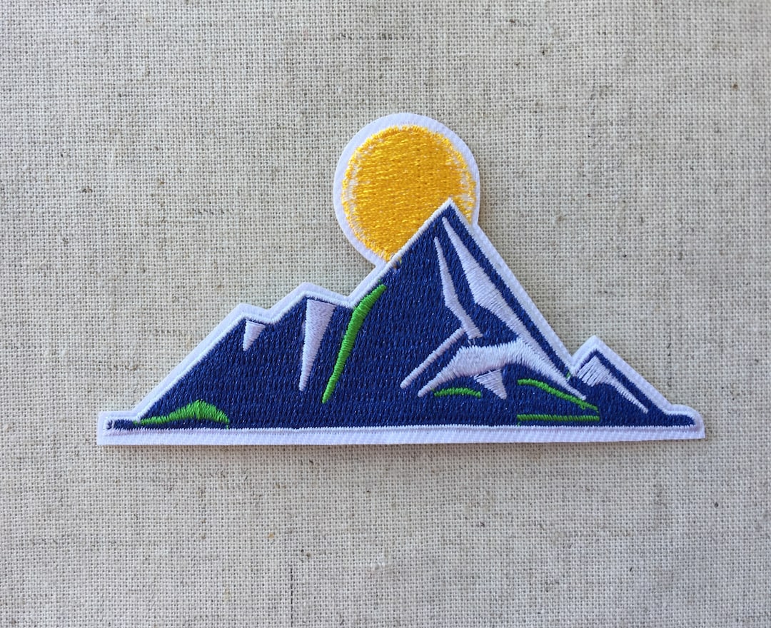 Sunrise Mountain Iron on Sew on Embroidered Patch Appliqués Badge - Etsy
