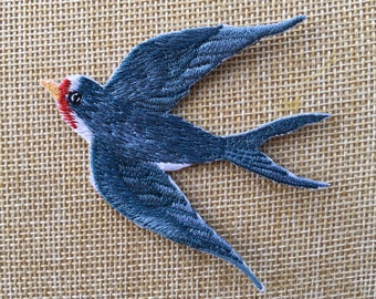 Swallow Bird, Lover Patch embroidered Iron on Patch,cool Patches, High Quality Patch,gift Idea ...