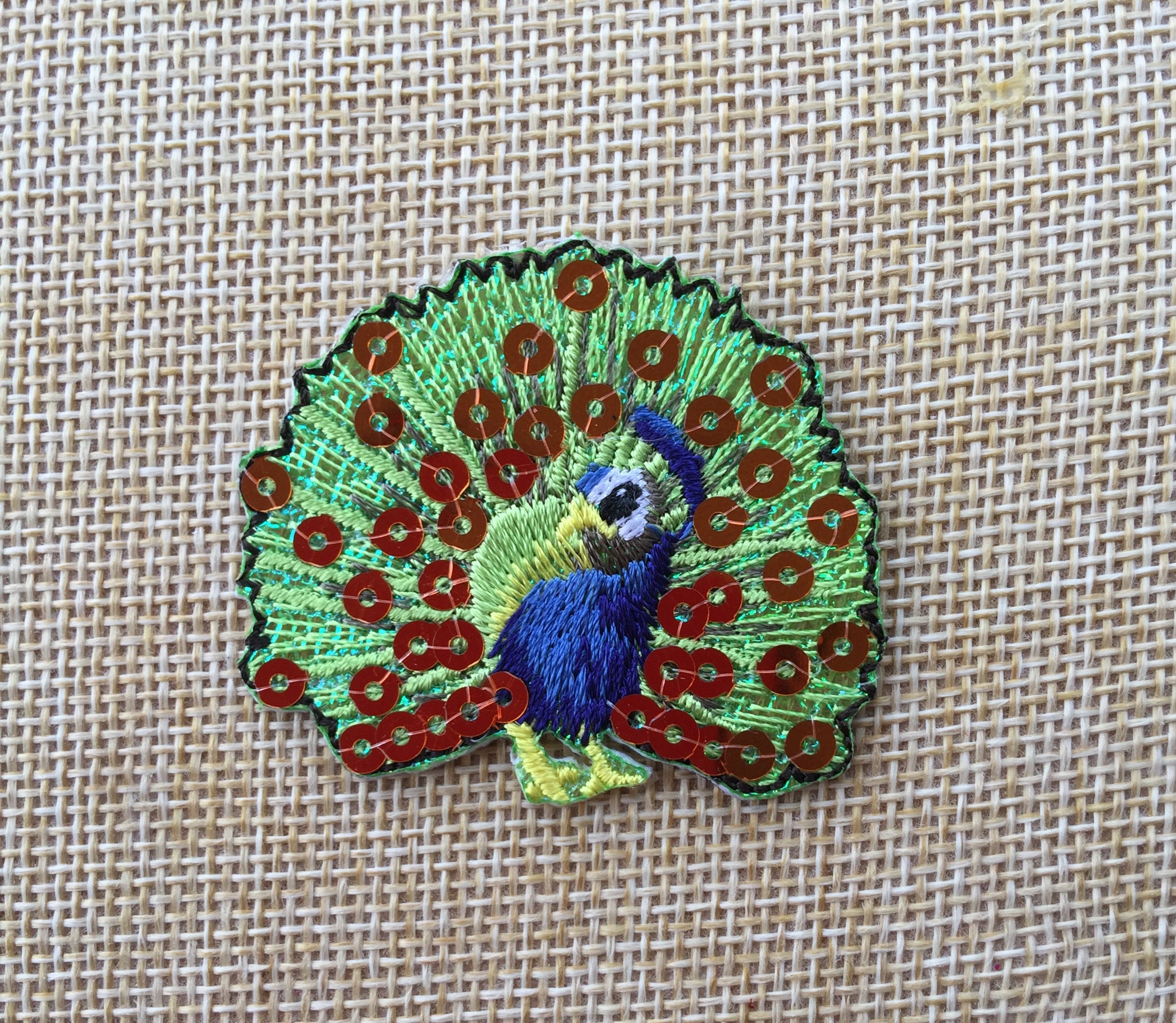 Peacock Iron / Sew on Full Embroidered Patch Appliqués Badge - Etsy