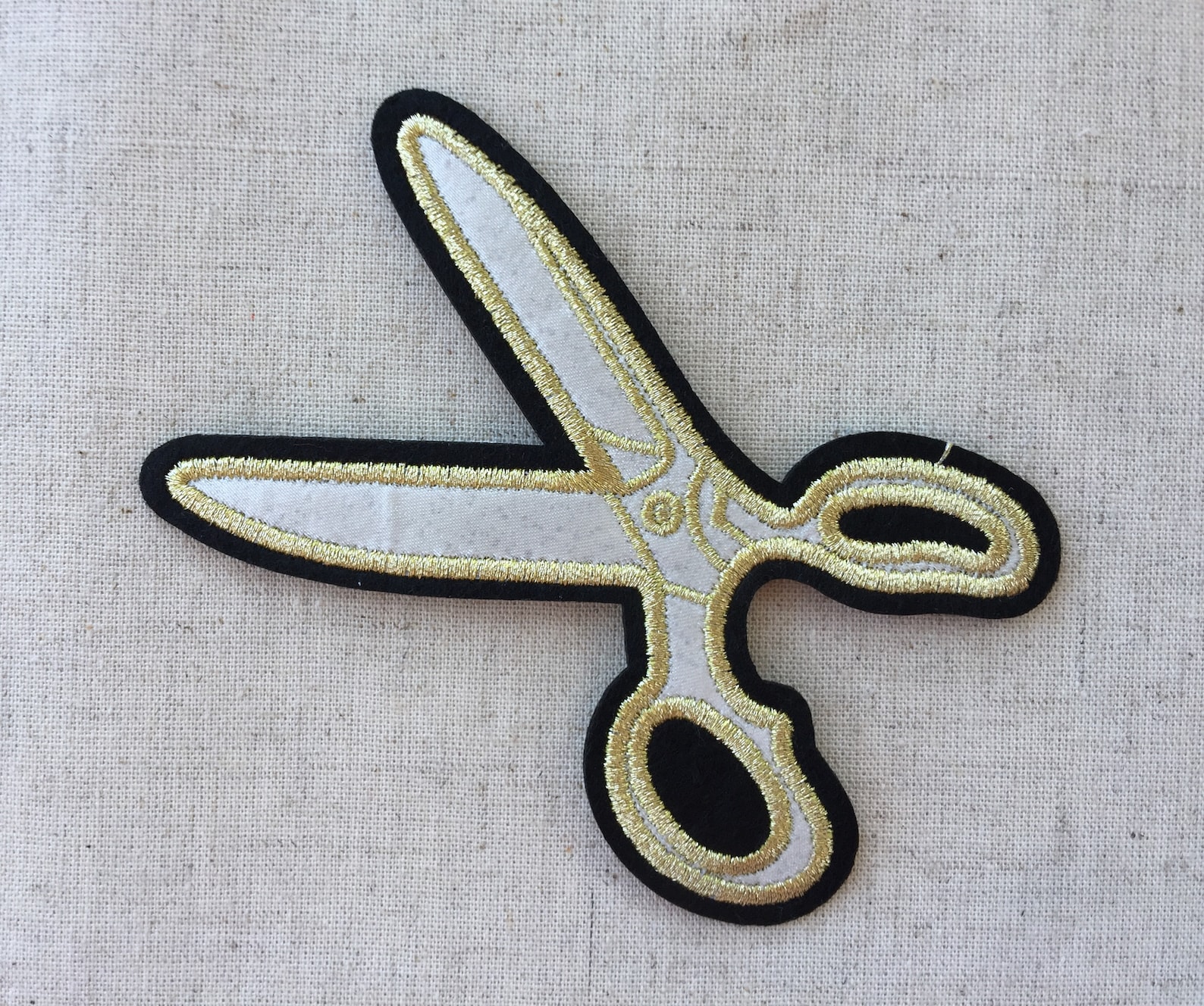 Large Scissors Iron on Sew on Embroidered Patch Appliqués Badge - Etsy