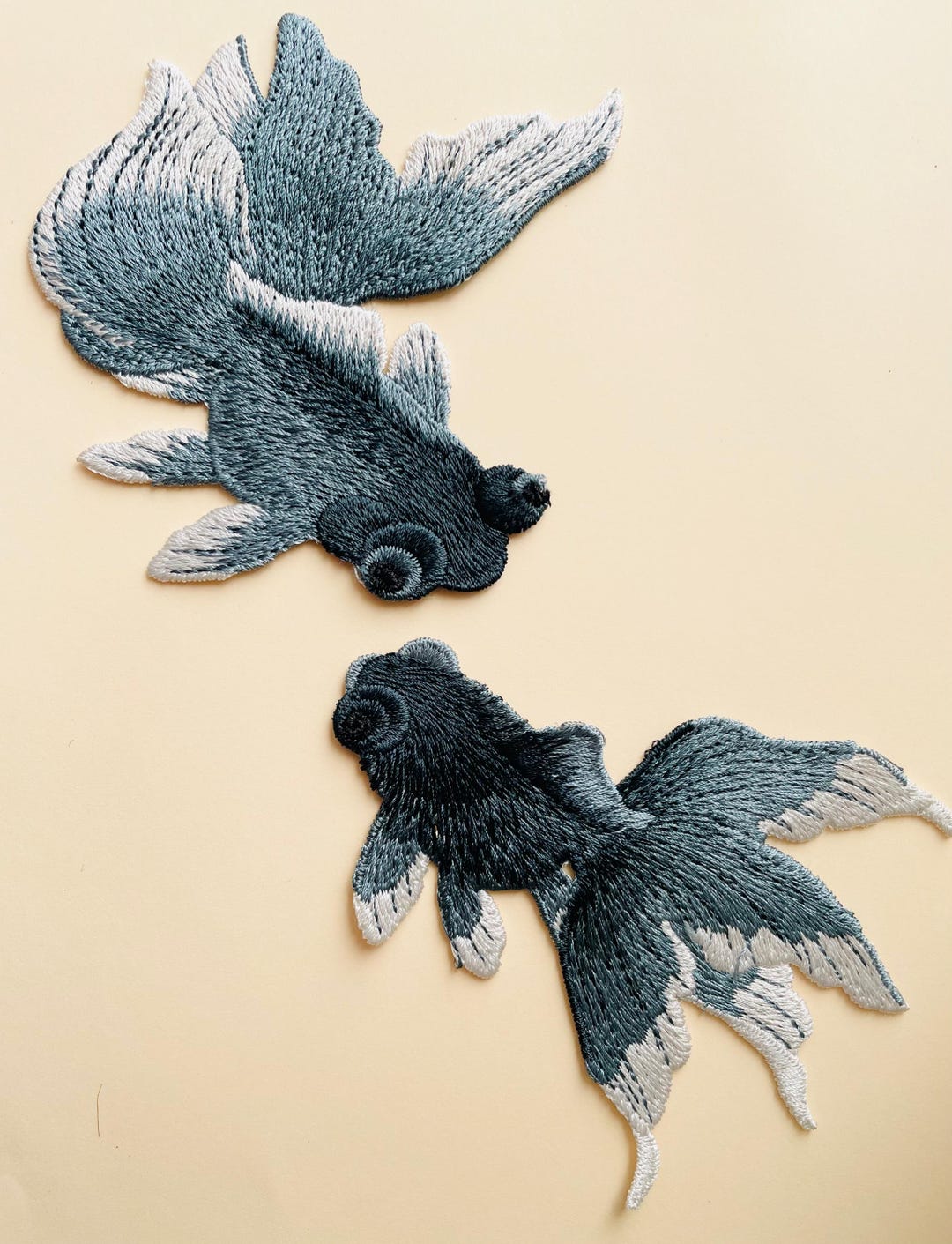 Grey Colour Fish Sew on Embroidered Patch Appliqués Badge - Etsy