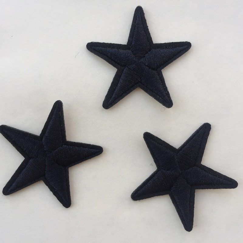 Sew on Black Stars - Etsy UK