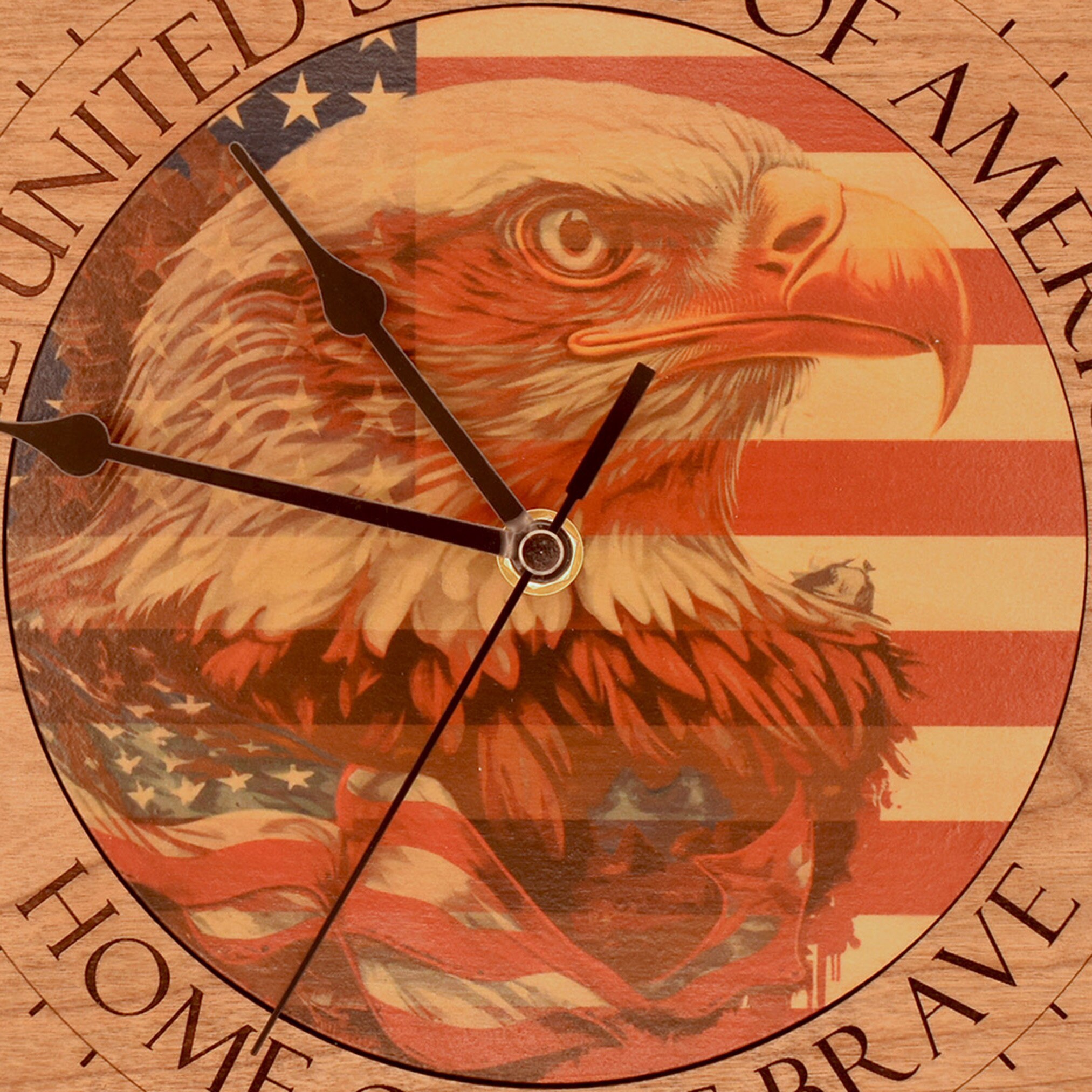 Wooden American Flag Patriotic Wall Clock - Etsy