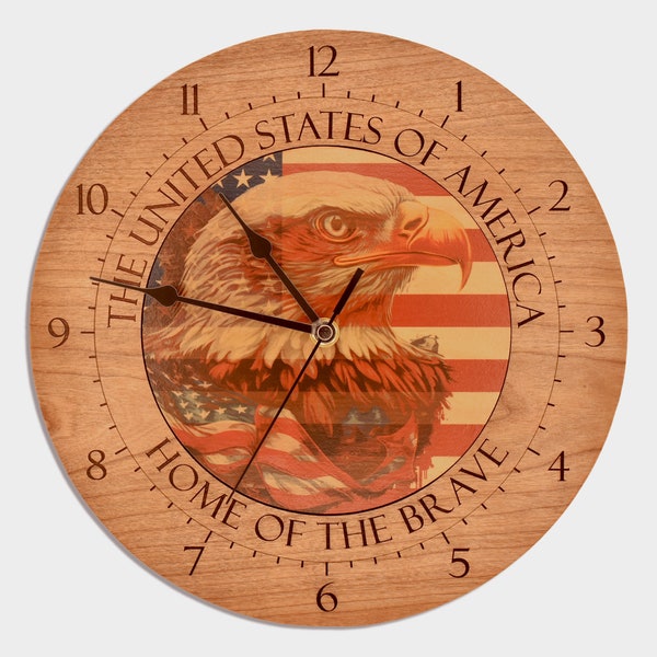 Wooden Flag Clock - Etsy