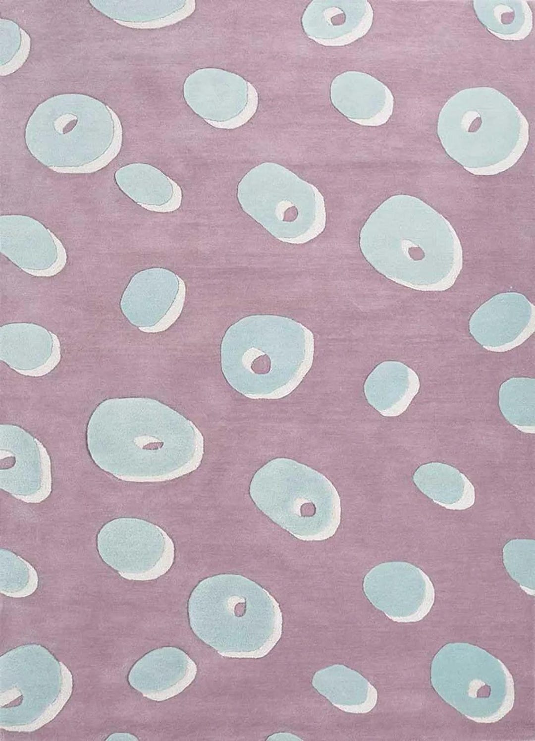 Rug Wistful Mauve / Light Sea Mist Hand-tufted Nz Wool & Viscose Carpet ...