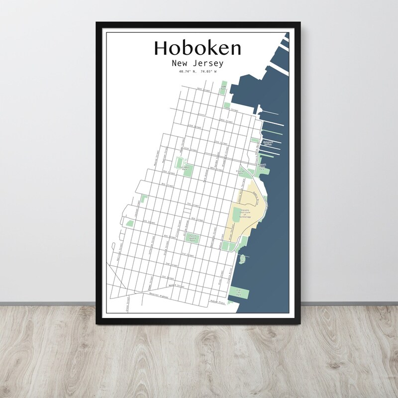 Hoboken Map Frame - Etsy