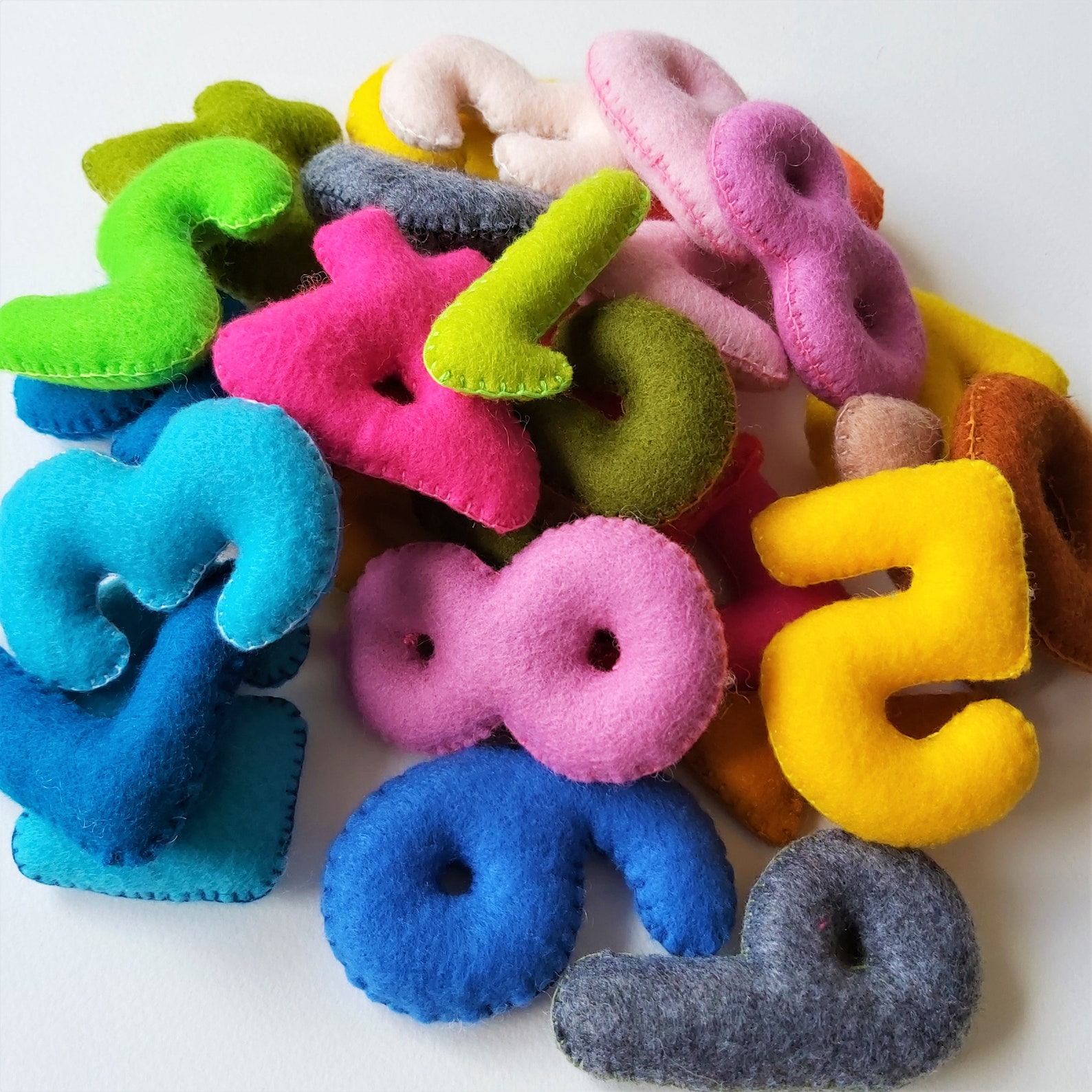 Felt Number Set, Stuffed Number Set, Number Play Set, Felt Numbers ...