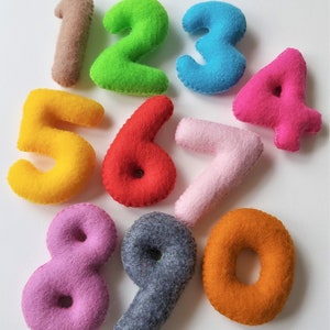 Felt Number Set Stuffed Number Set Number Play Set Felt - Etsy Australia