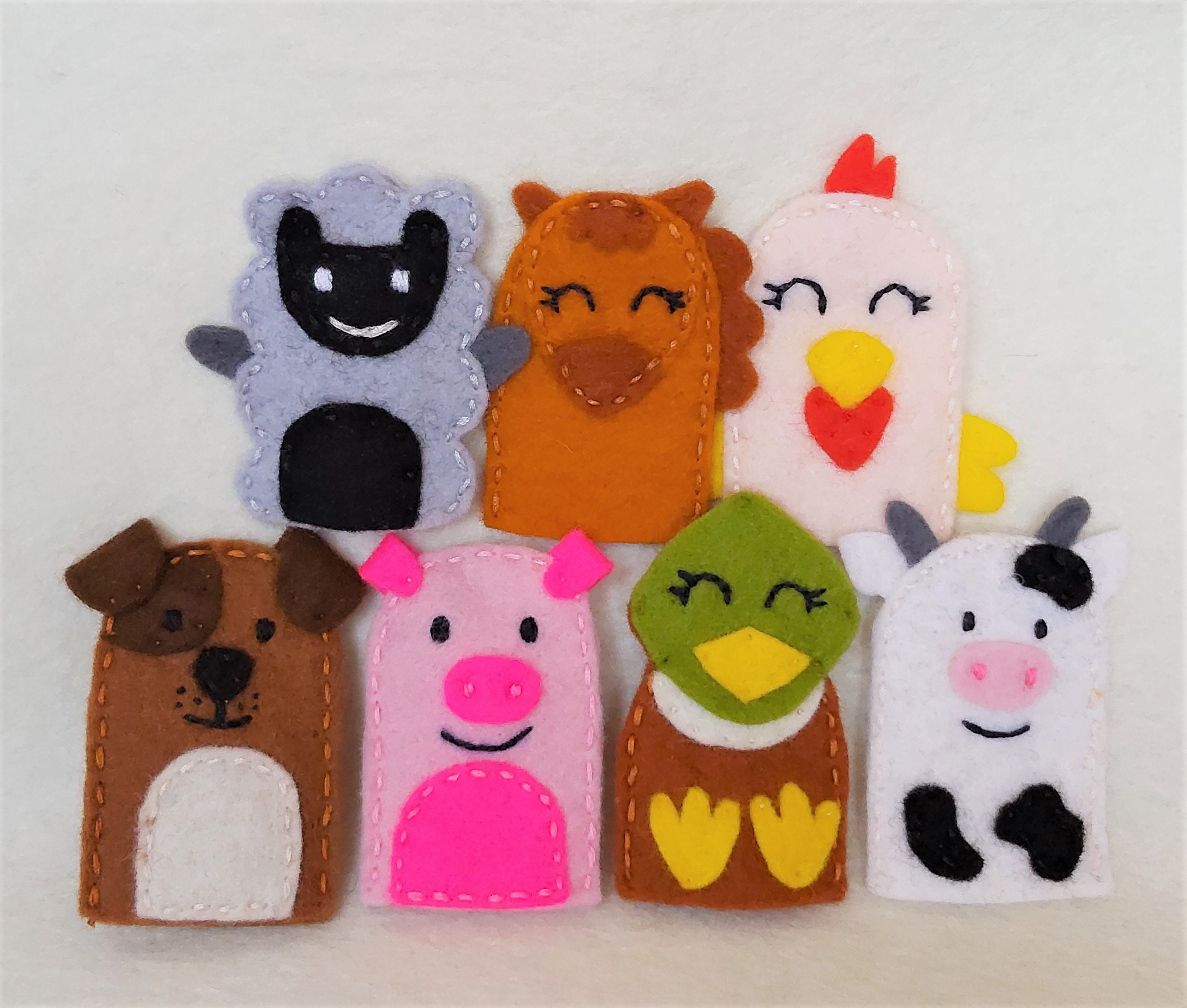Old Macdonald Had a Farm Finger Puppets wool Felt Nursery - Etsy Australia